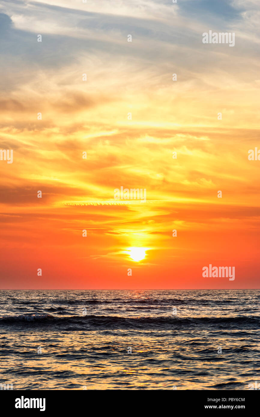 Dramatic sunset at Westward Ho!, Devon, UK Stock Photo - Alamy