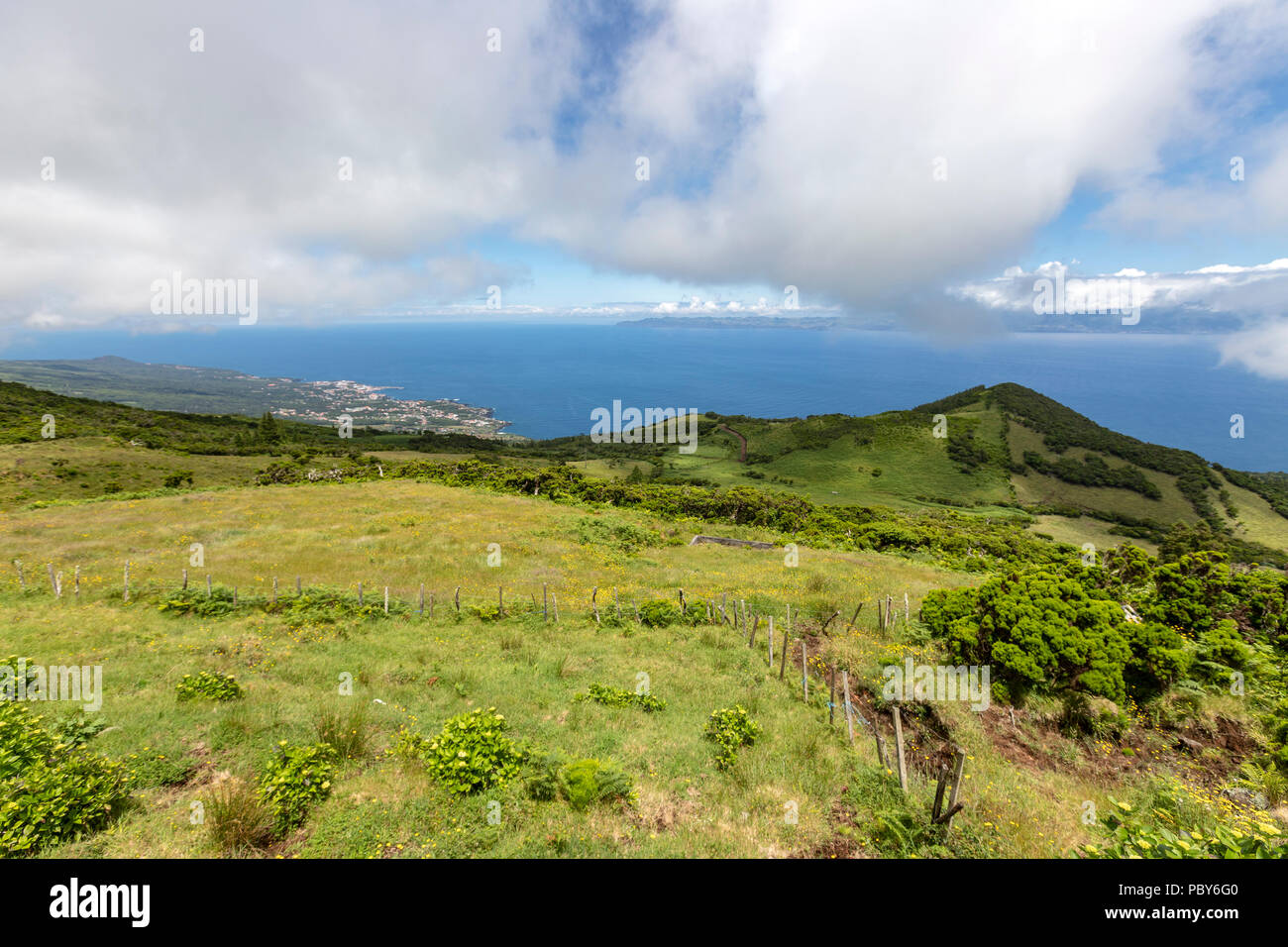 Viewpoint Of Sao Jorge From Pico Island High Resolution Stock ...