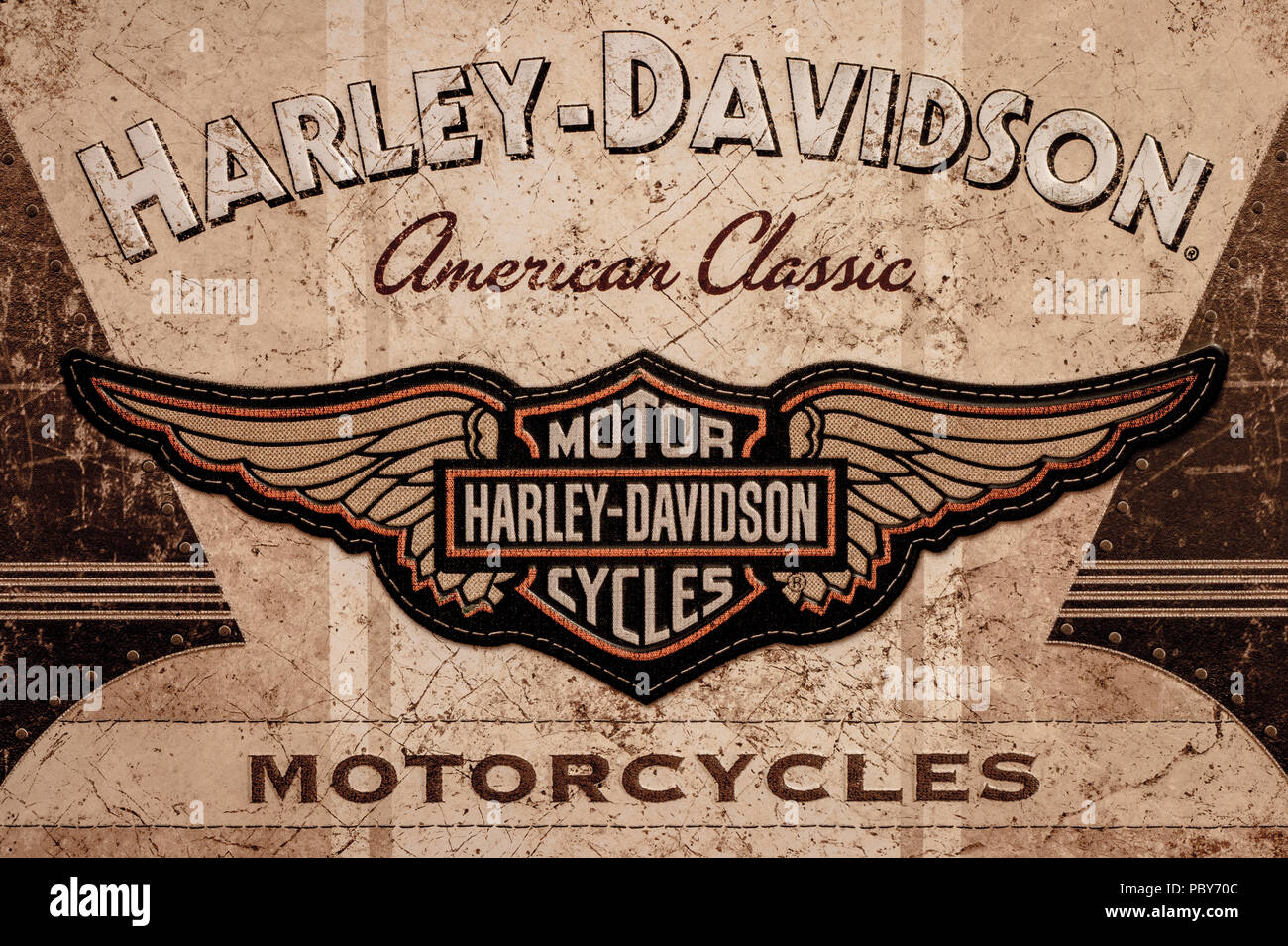 DE LIER, NETHERLANDS - NOVEMBER 1 2017: Harley Davidson American ...