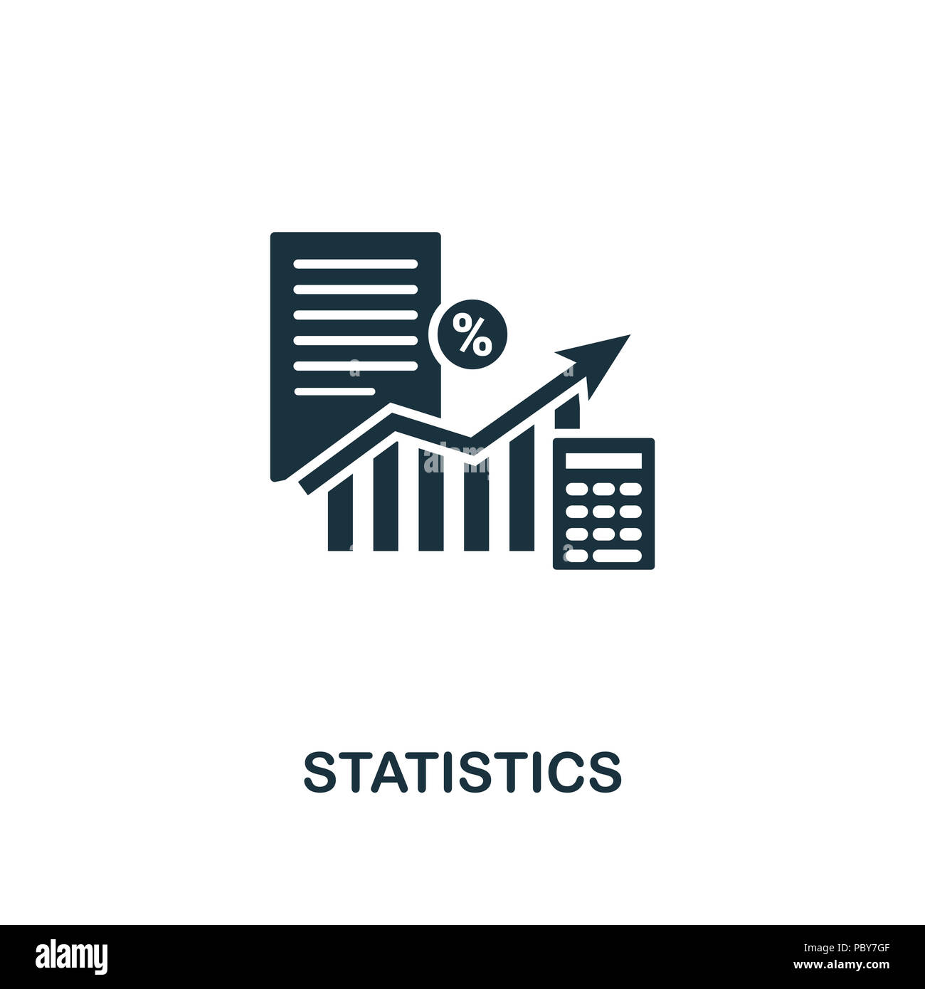 Statistics creative icon. Simple element illustration. Statistics ...