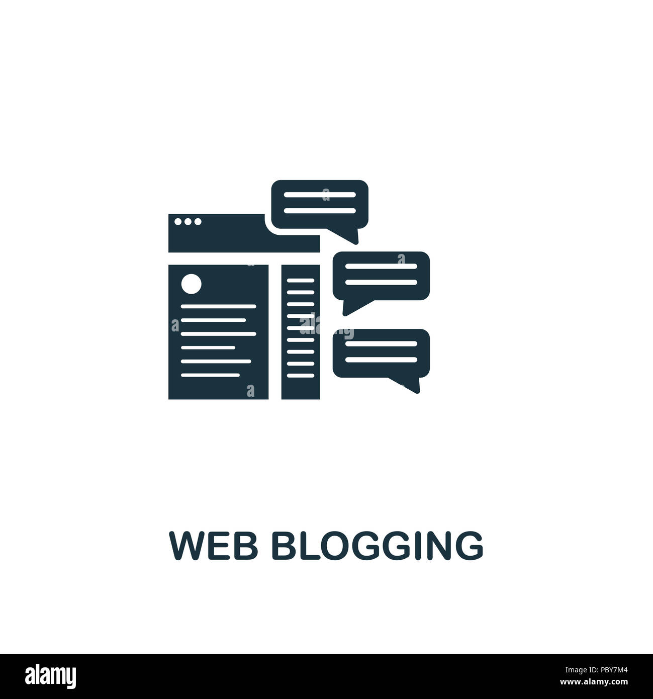 Web Blogging creative icon. Simple element illustration. Web Blogging ...