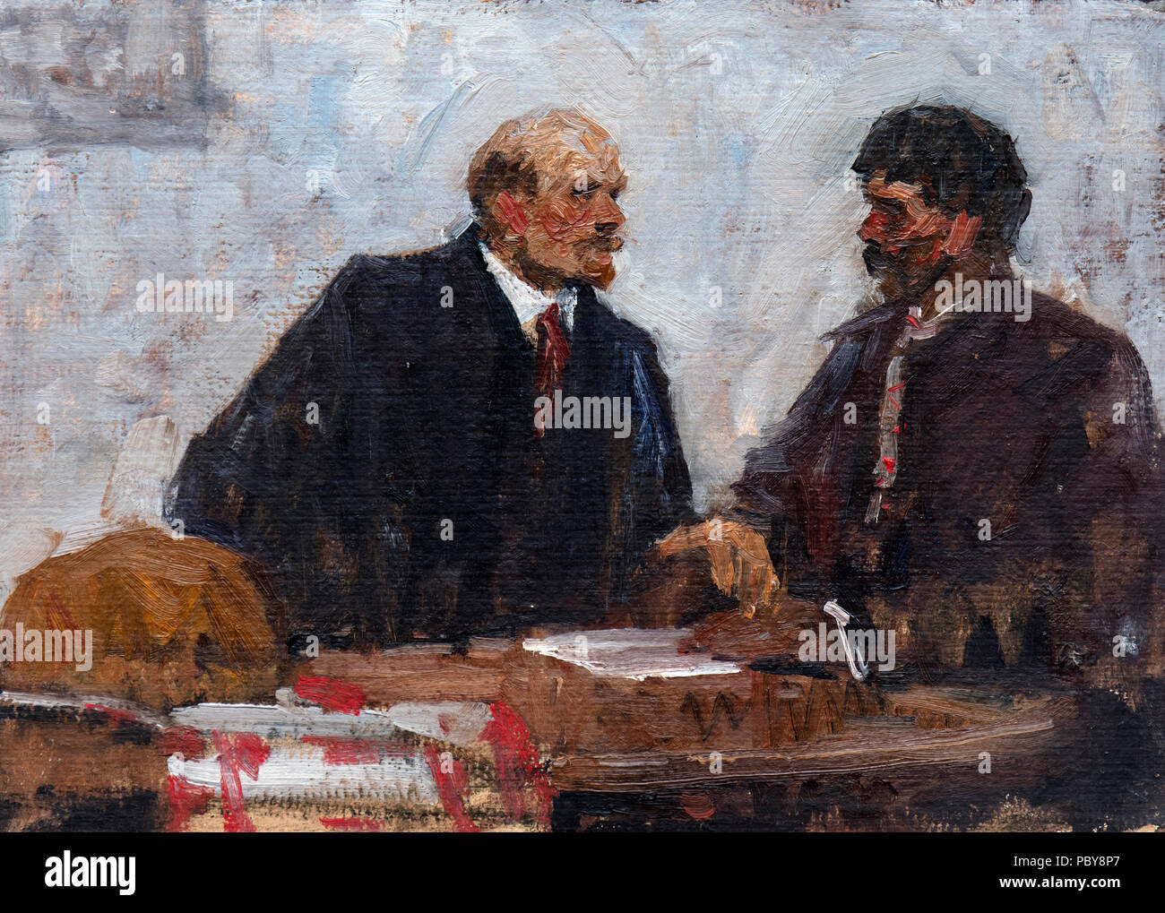 oil painting, portrait, handmade Stock Photo - Alamy