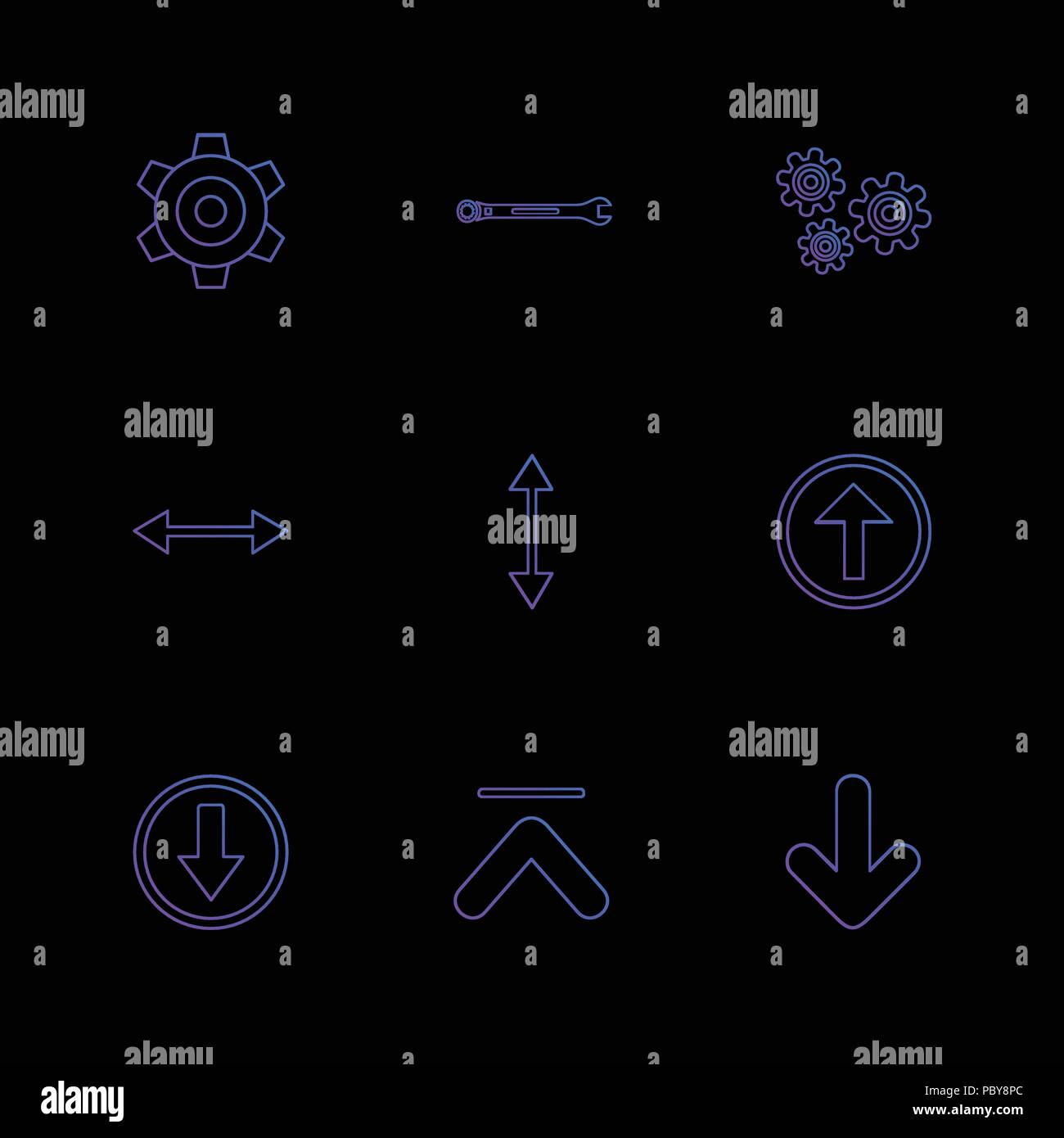 gear , setting , wrench ,arrows , directions , left , right , pointer ...