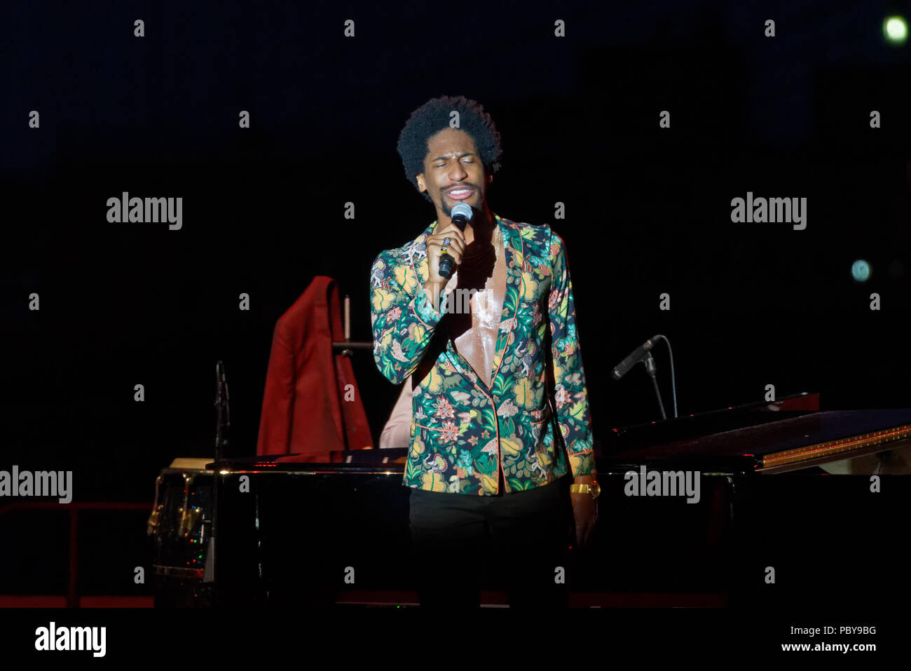 Jon Batiste, singer, pianist and bandleader, headlined a concert that ...