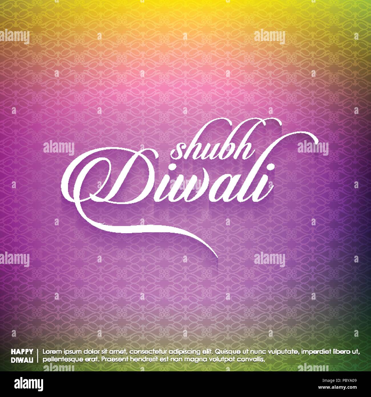 Subh Diwali typographic design with abstract background Stock Vector ...