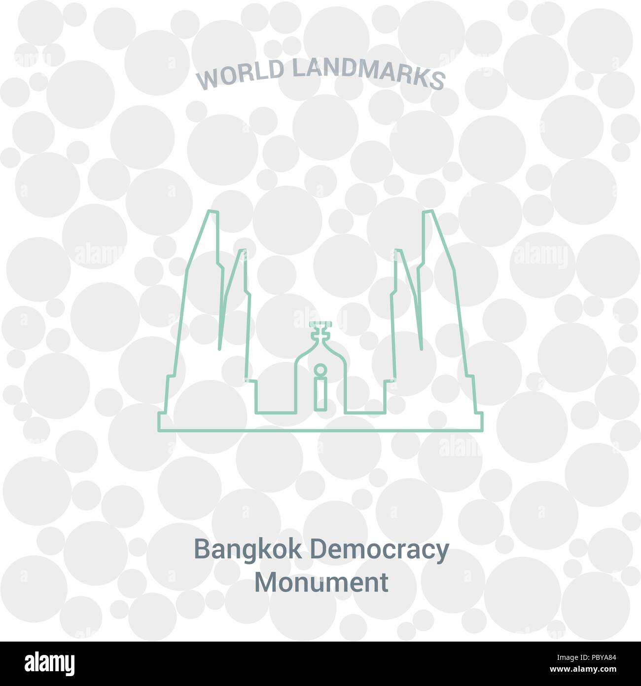 World Famous landmarks design with creative background vector Stock ...