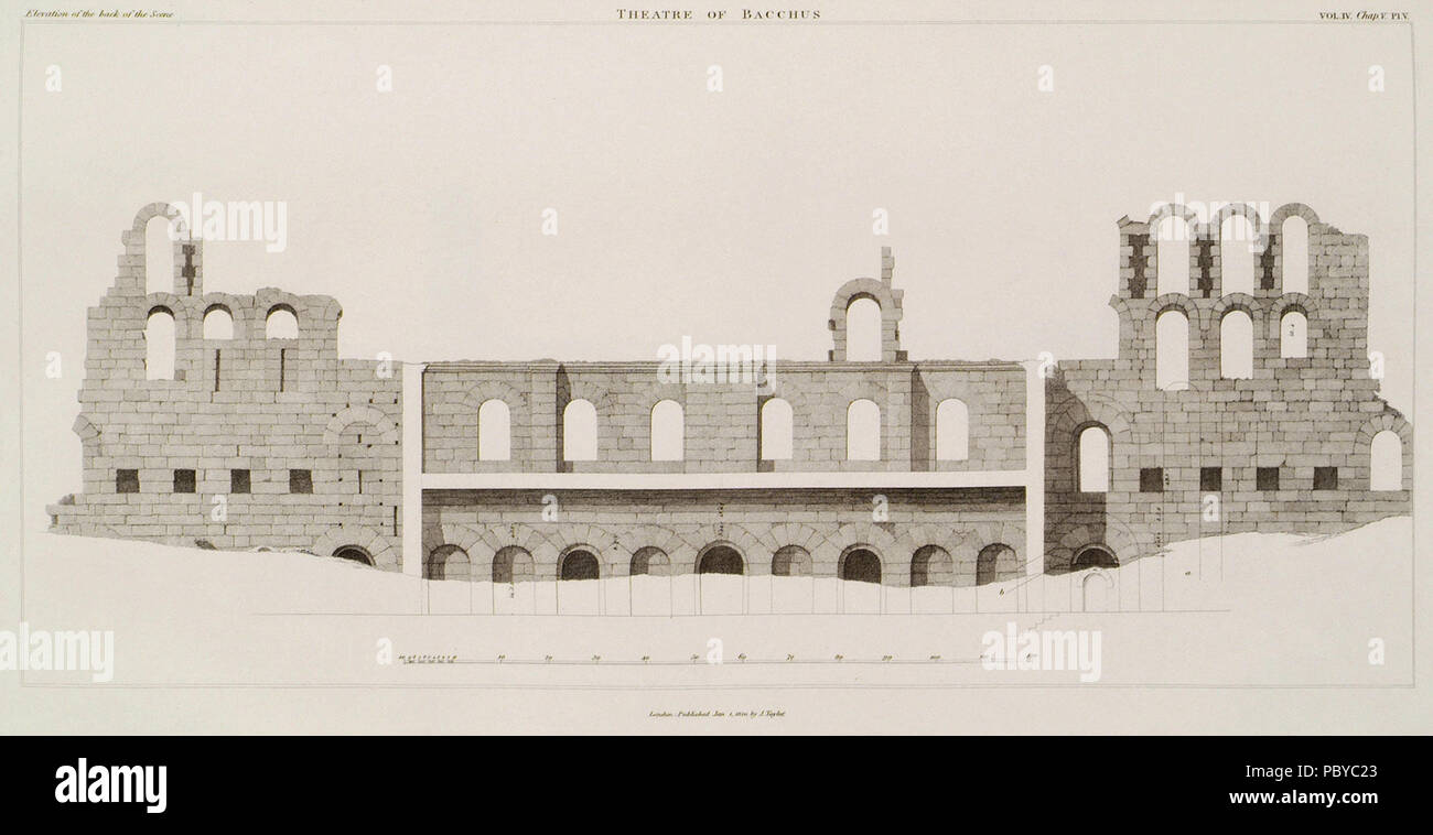 183 Elevation of the back of the Scene - Stuart James & Revett Nicholas ...