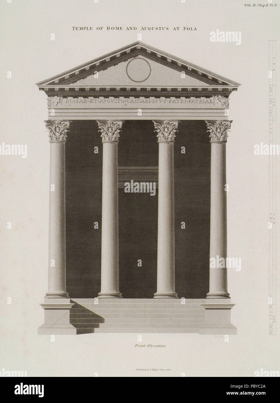 183 Elevation of the Portico of the Temple - Stuart James & Revett ...