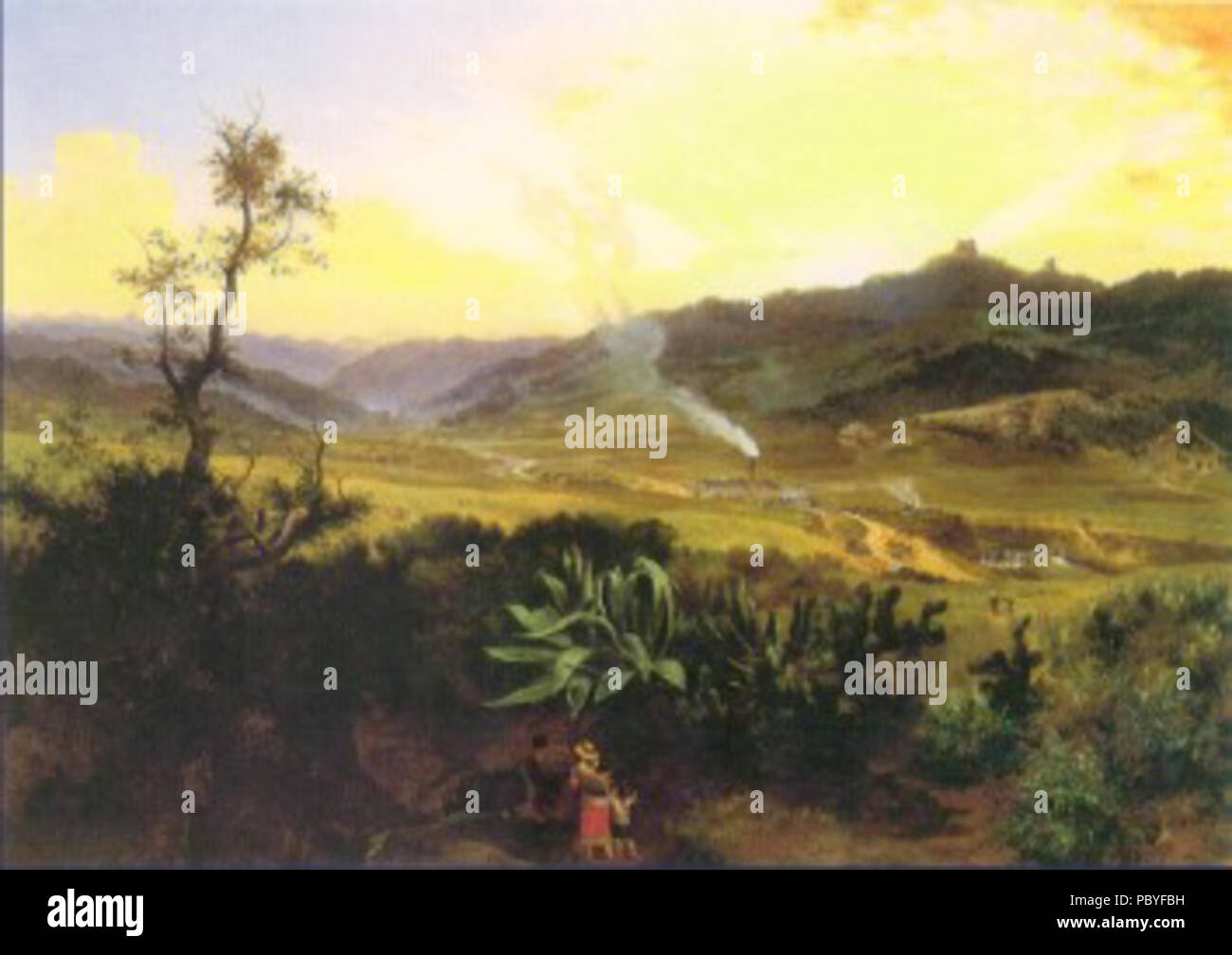 198 Eugenio Landesio, Mina Real del Monte, Hidalgo, 1856 Stock Photo ...