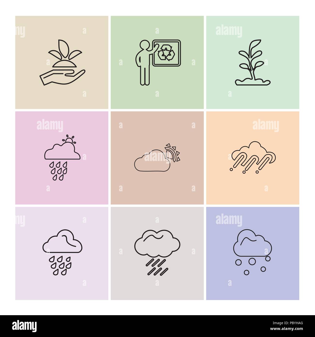 plants , save , recycle , thunder , ecology , sun , cloud , rain ...