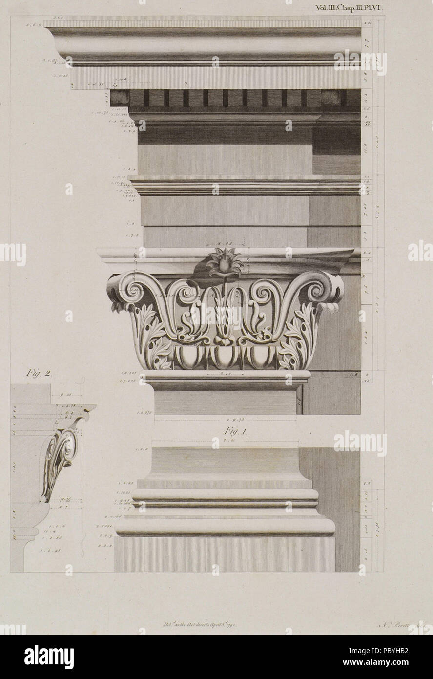 207 Fig 1 Capital and base of the antae at each extremity of the arch ...