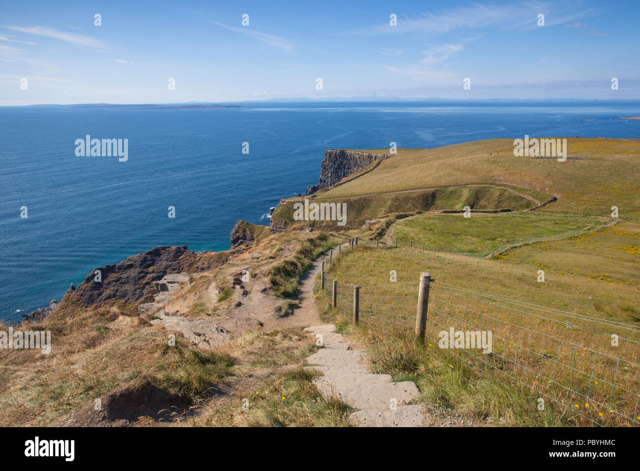 The famous Cliffs of Moher are sea cliffs located at the southwestern ...