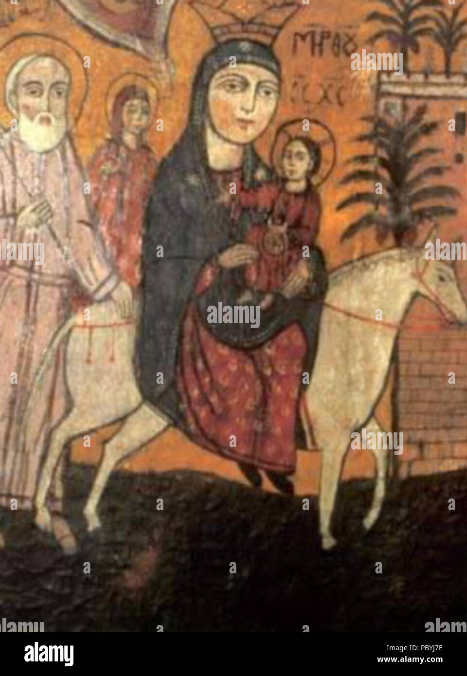 211 Flight into Egypt (coptic icon Stock Photo - Alamy