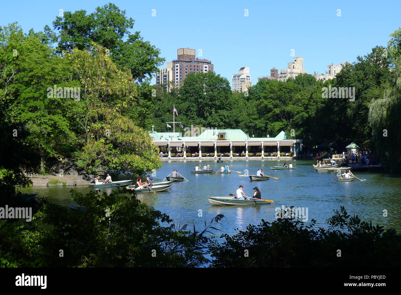 NY Central Park Loeb Boathouse Stock Photo - Alamy
