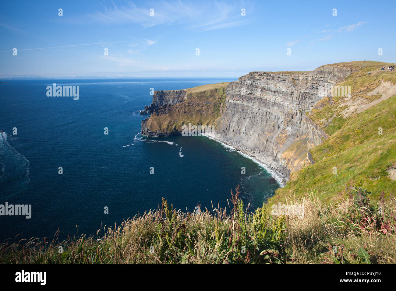 The famous Cliffs of Moher are sea cliffs located at the southwestern ...