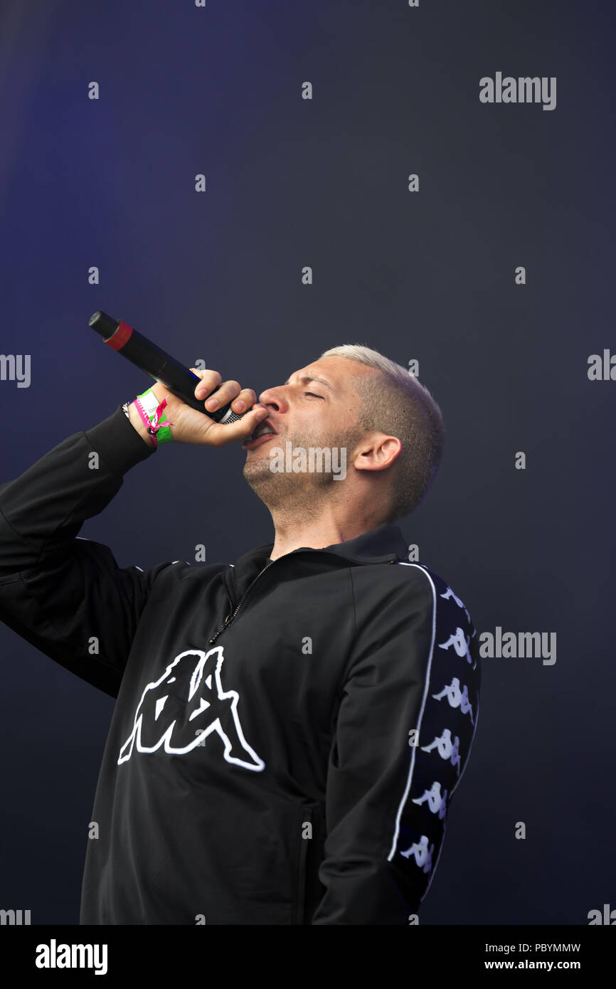 Example & DJ Wire performing on stage at the Liverpool International ...