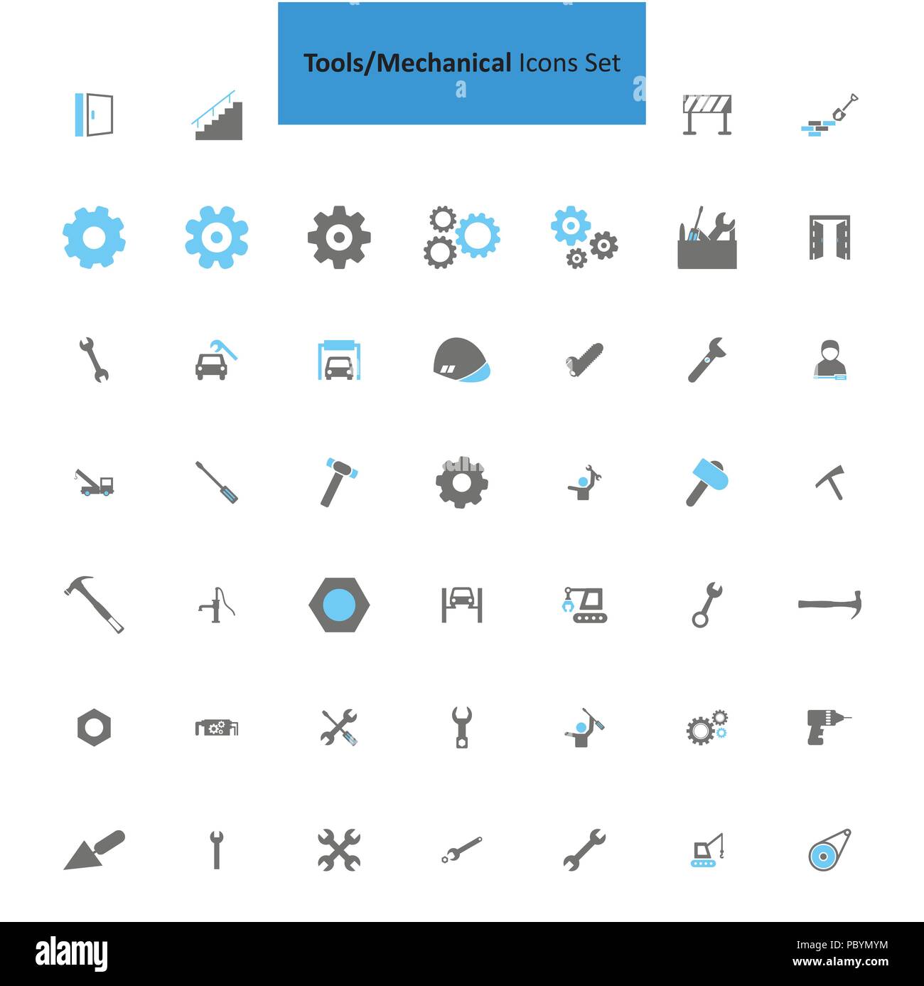 Mechanical icons hi-res stock photography and images - Alamy