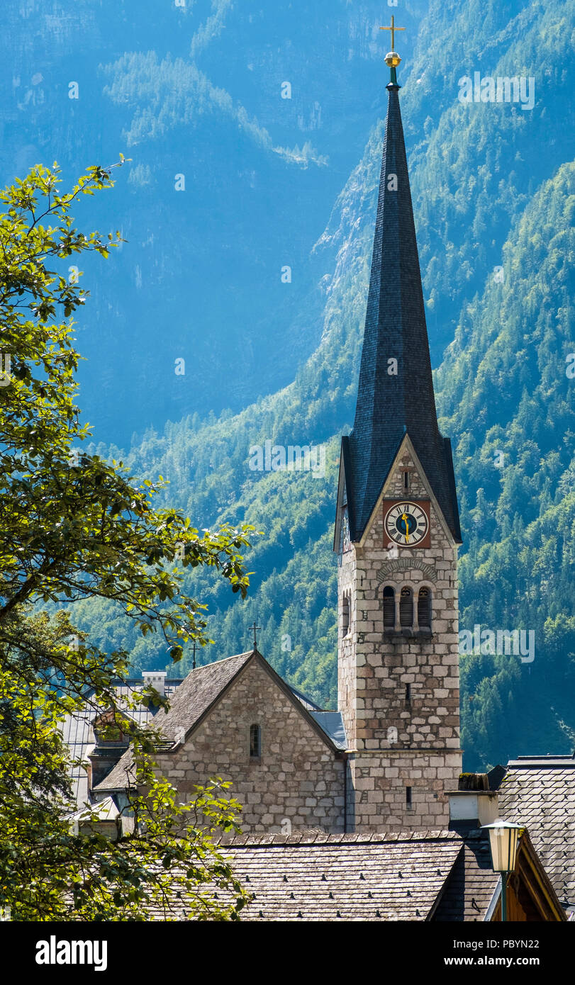 The Evangelical Church, Hallstatt, Austria, Europe Stock Photo - Alamy