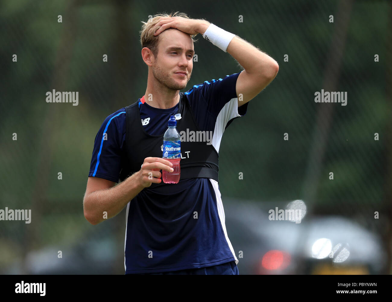 England's Stuart Broad during a nets session at Edgbaston, Birmingham ...