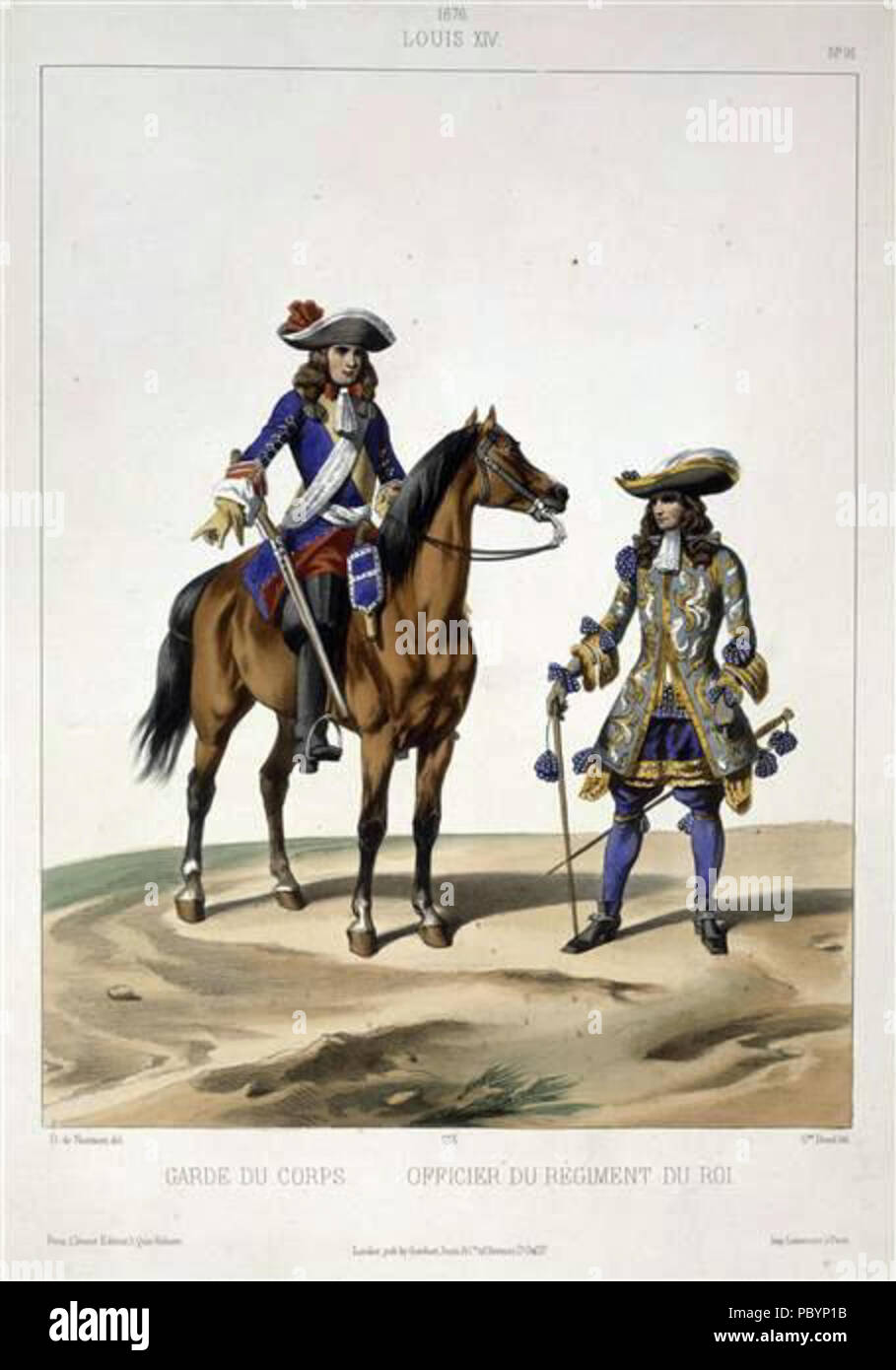 234 Garde du corps et officier du régiment du Roi, Louis XIV, 1676 ...