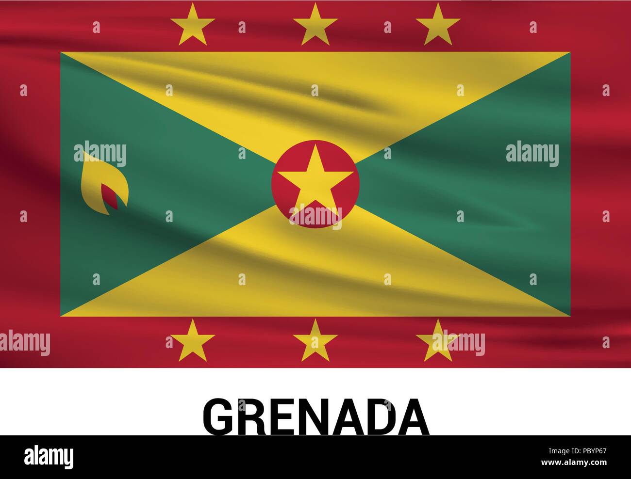 Grenada flag design vector Stock Vector Image & Art - Alamy