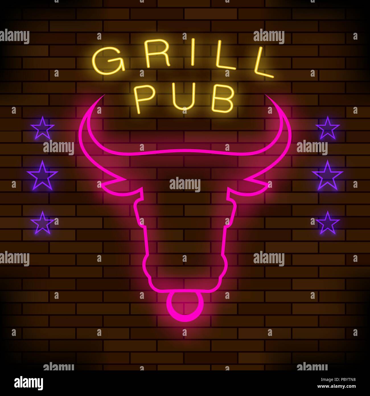 Bull pub sign Stock Vector Images - Alamy