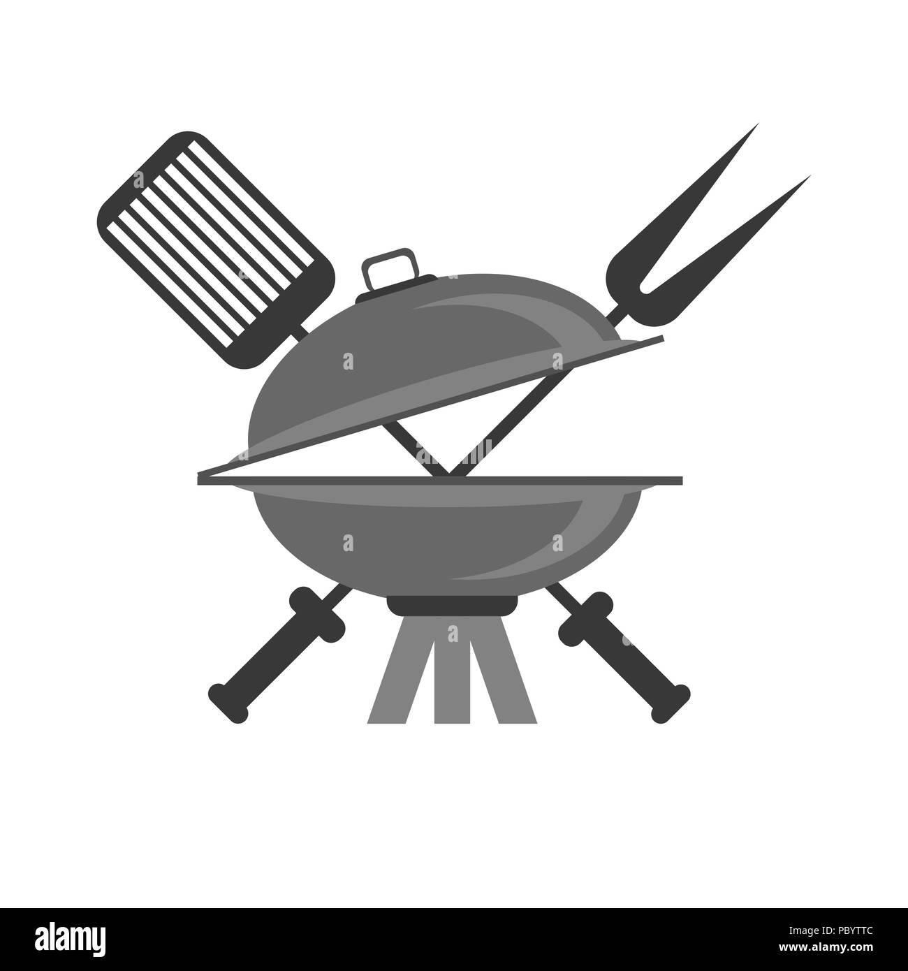 Charcoal barbecue barbeque Stock Vector Images - Alamy