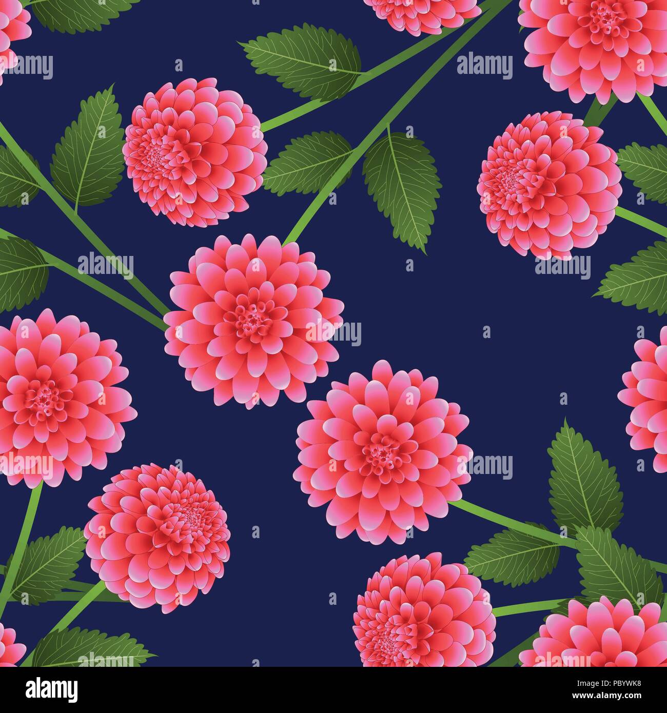 Orange color dahlia Stock Vector Images - Alamy