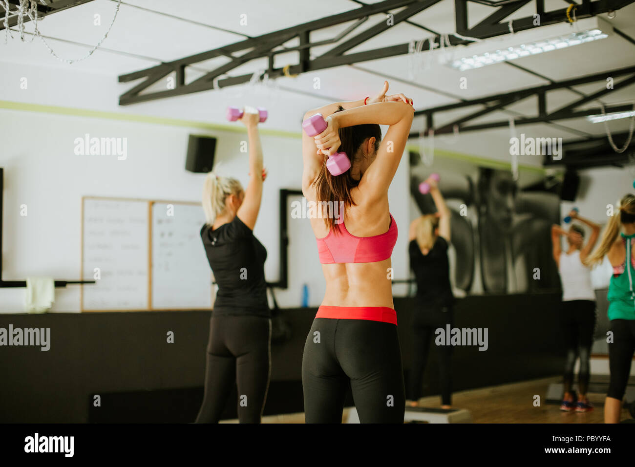 Total Body fitness group training Stock Photo - Alamy