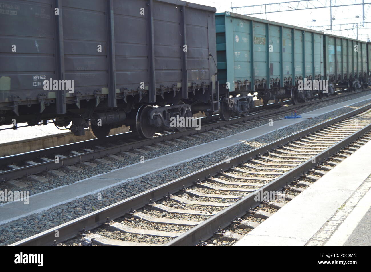 The concept of logistics of transportation of goods by rail, freight ...