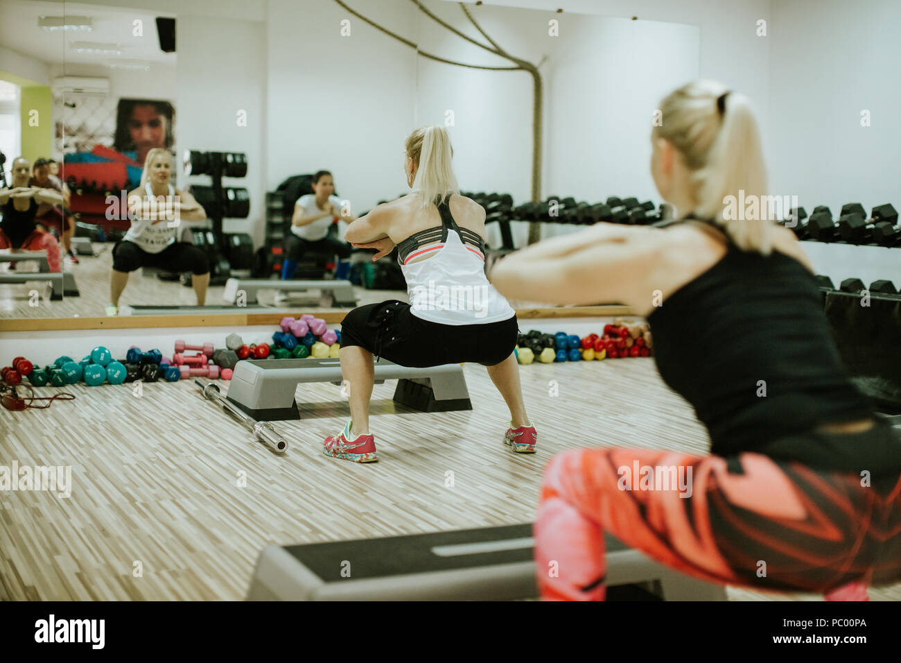 Total Body fitness group training Stock Photo - Alamy