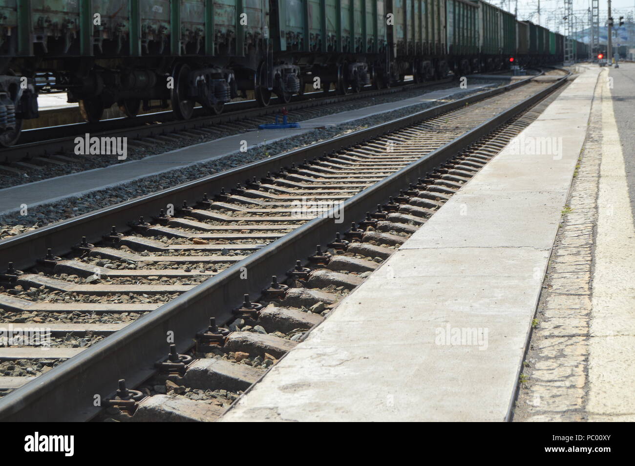 The concept of logistics of transportation of goods by rail, freight ...