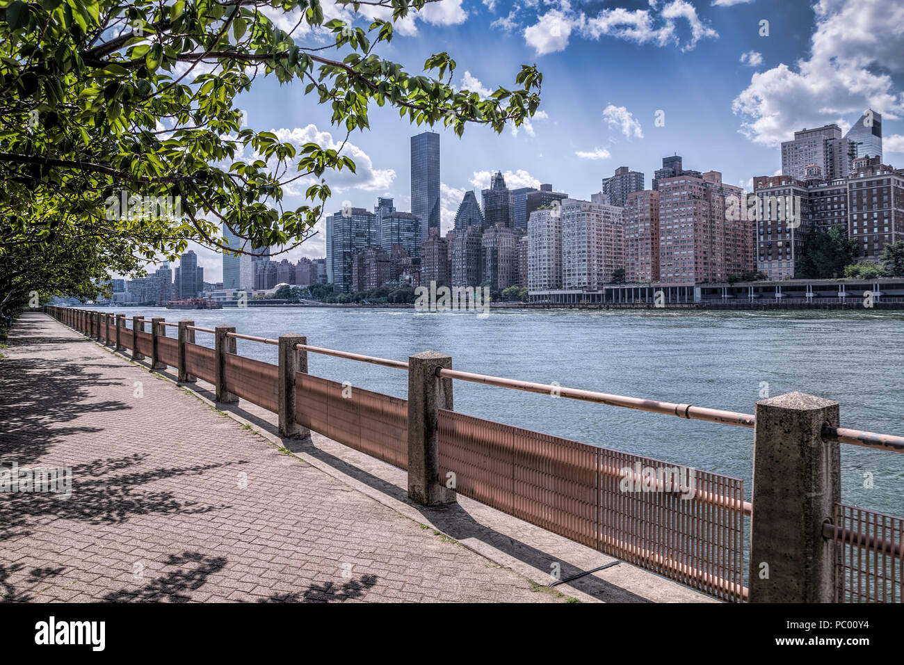New york city skyline of midtown Manhattan and a path Stock Photo - Alamy