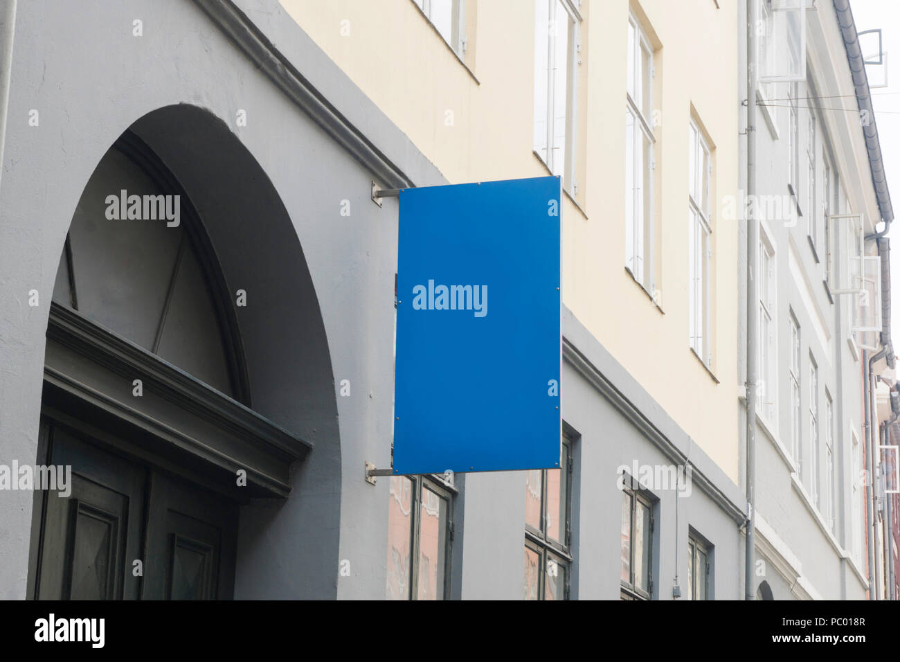 Blank sign outside a shop or restaurant with copy space Stock Photo - Alamy