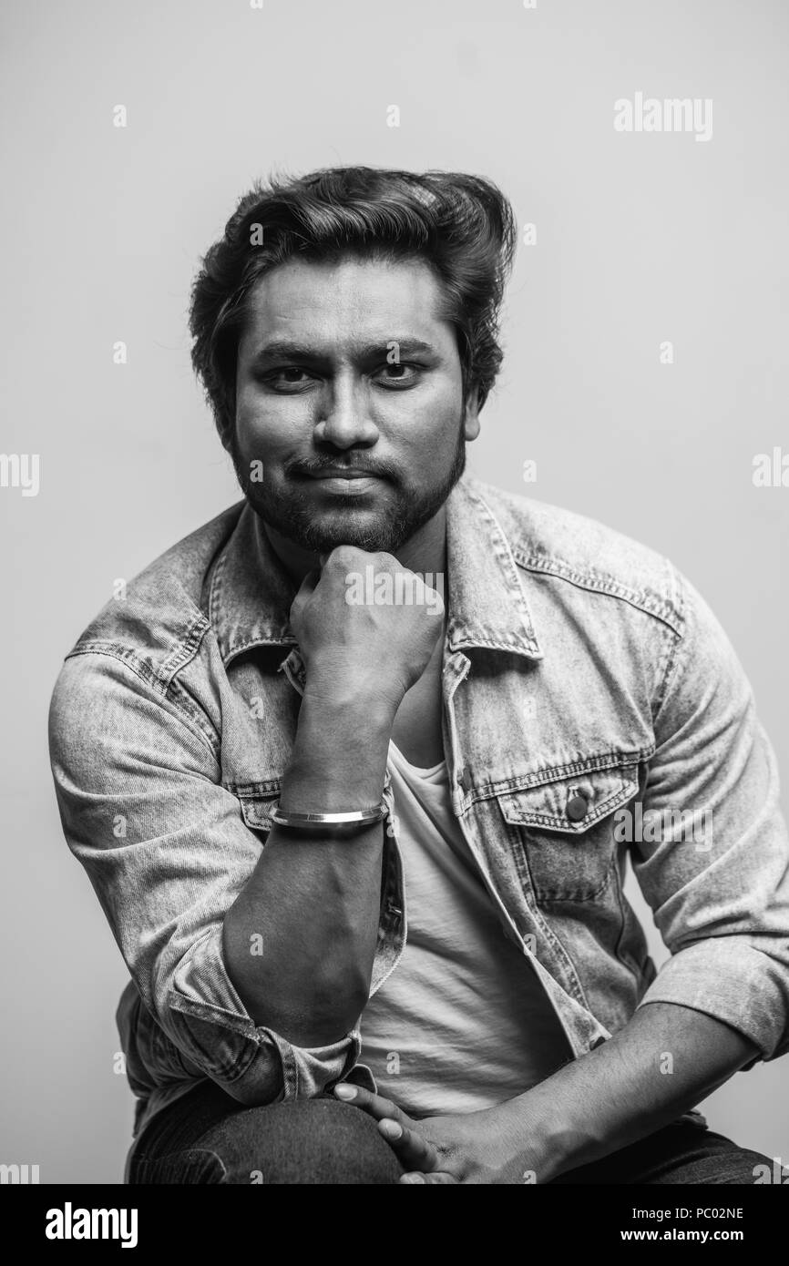 Indian men with sunglasses Black and White Stock Photos & Images - Alamy