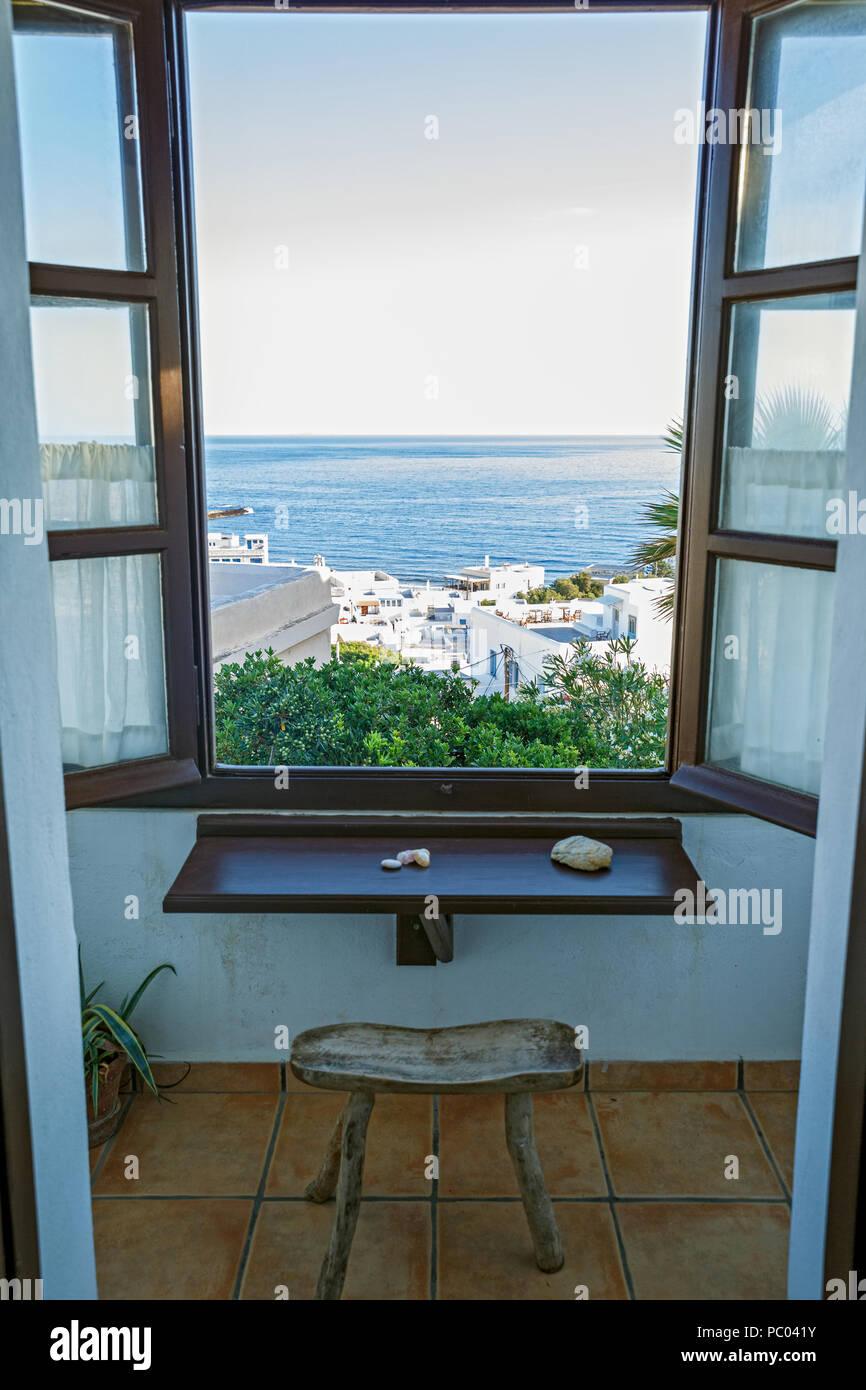 View from the window to the sea shore Stock Photo - Alamy