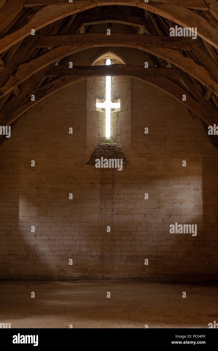 Interior of 14th Century Tithe Barn, Bradford-on-Avon, Wiltshire Stock ...