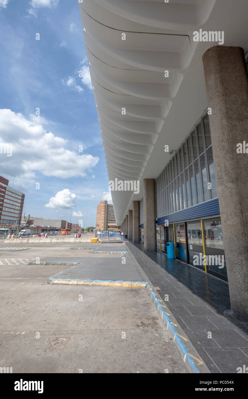Preston's bus station in the brutalist style of the late 1960's ...