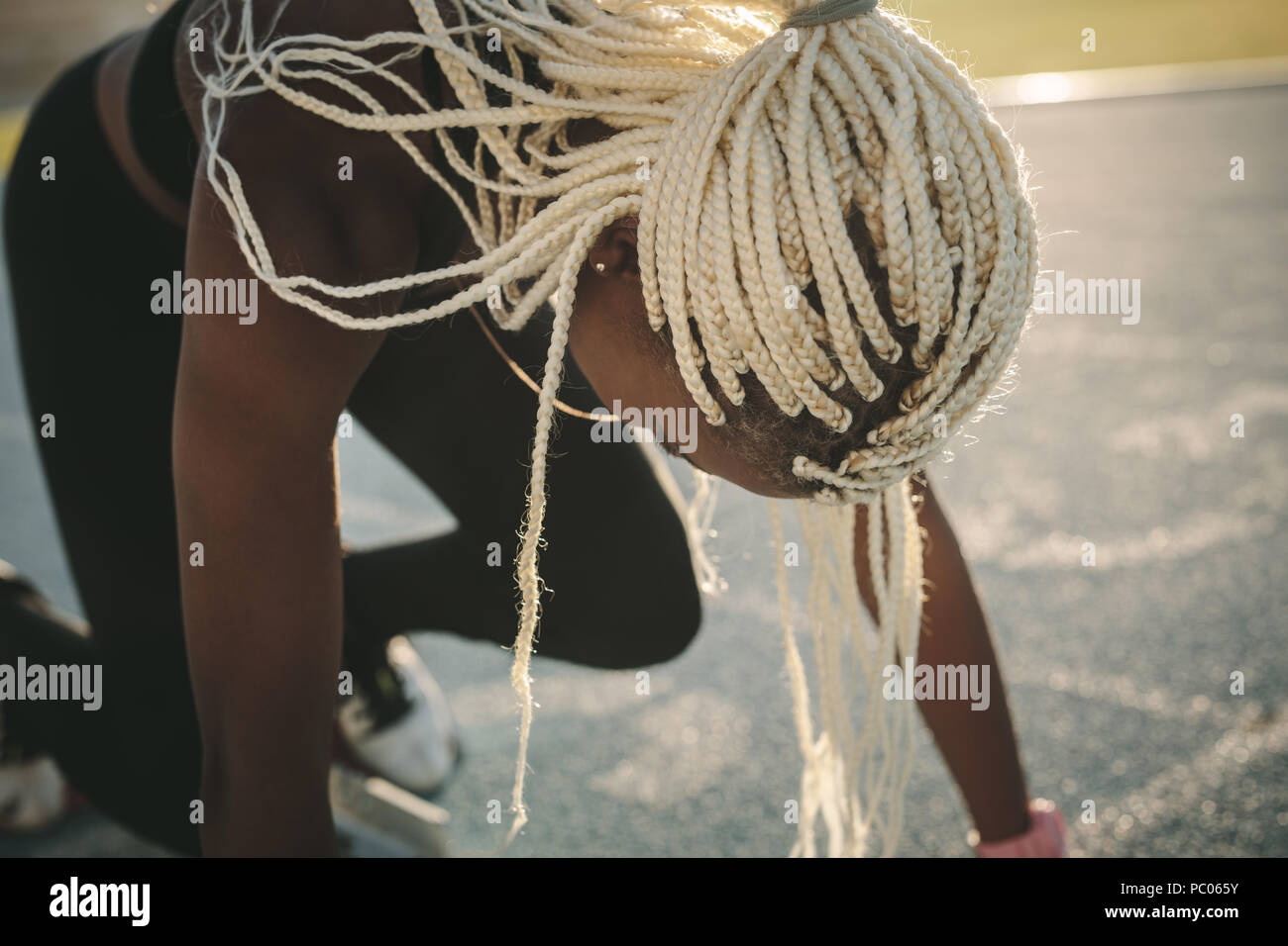 Athletics track on your marks hi-res stock photography and images - Alamy