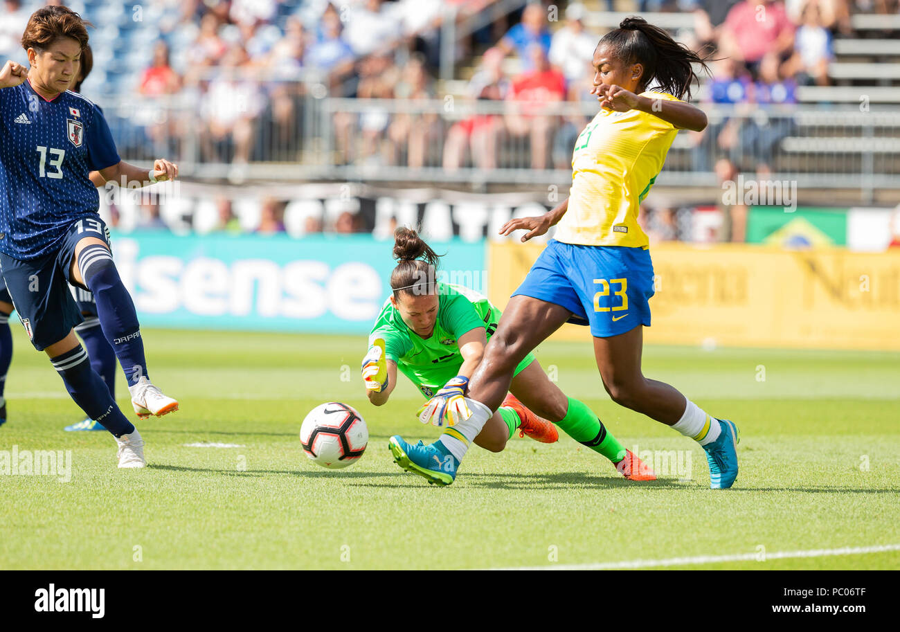 East Hartford, United States. 29th July, 2018. Goalkeeper Aline Reis ...