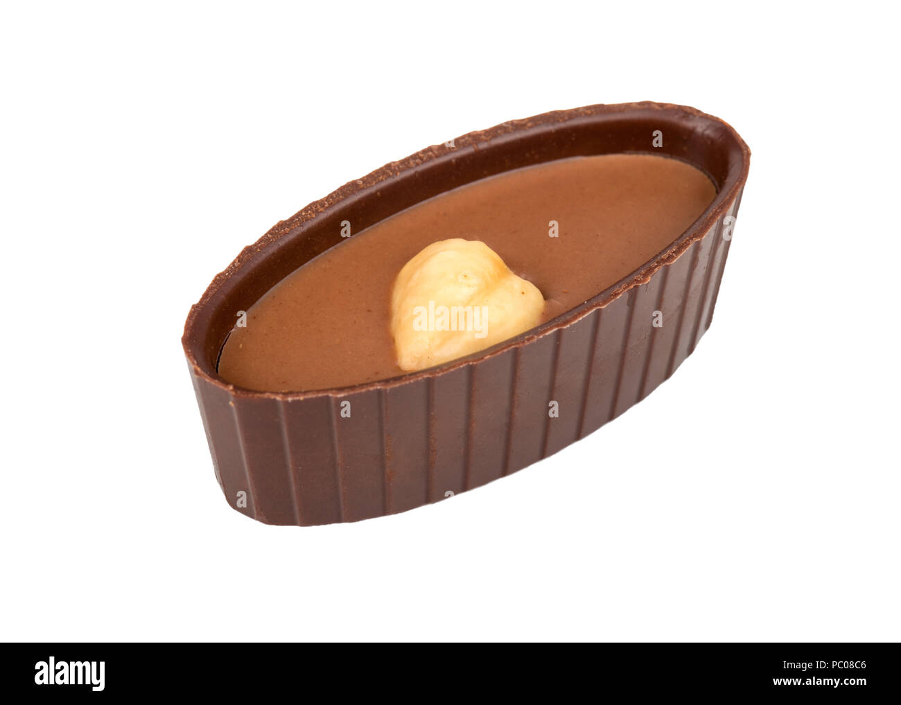 Chocolate hazelnut candy isolated on white background Stock Photo - Alamy