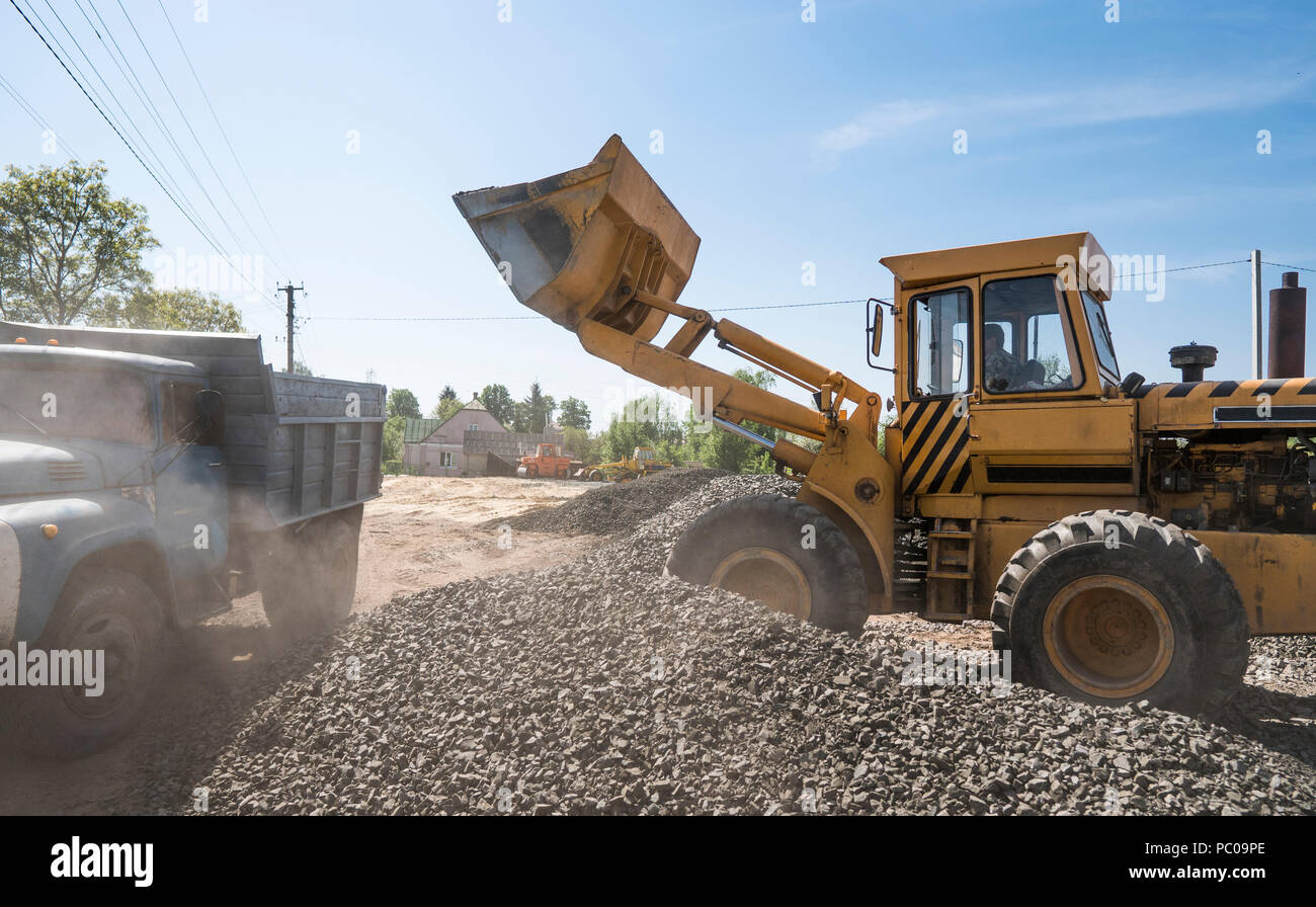 Unloading stones hi-res stock photography and images - Alamy