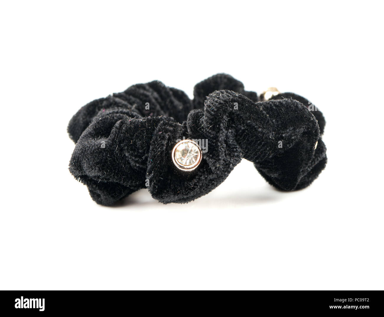 Black hair band with stones isolated on white background Stock Photo ...