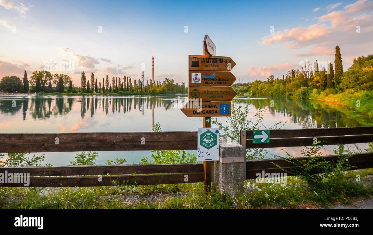 Direction signs on river hi-res stock photography and images - Alamy