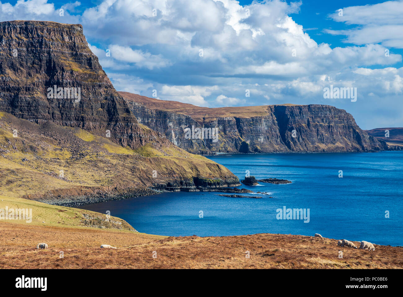 Waterstein Head seen from Neist Point, Highland, Scotland, United ...