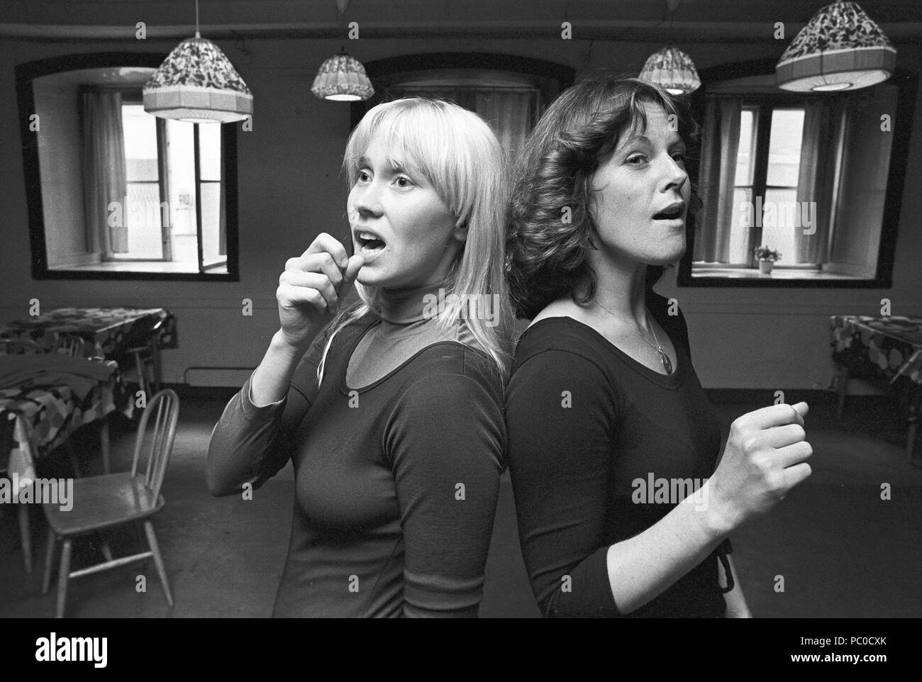 Abba swedish group agnetha faltskog Black and White Stock Photos ...