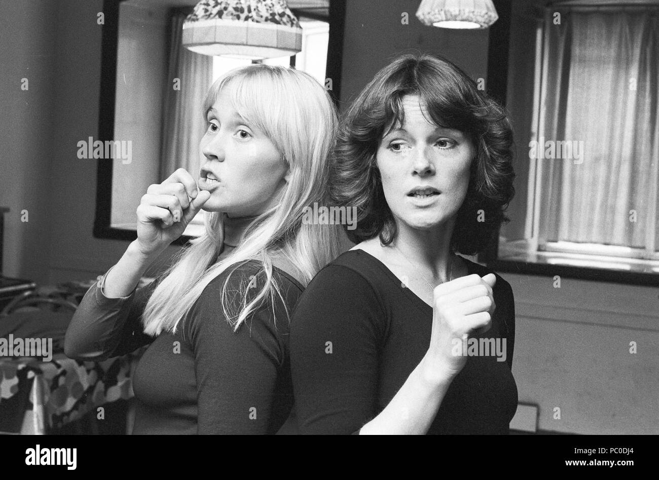 Anni frid lyngstad of abba Black and White Stock Photos & Images - Alamy