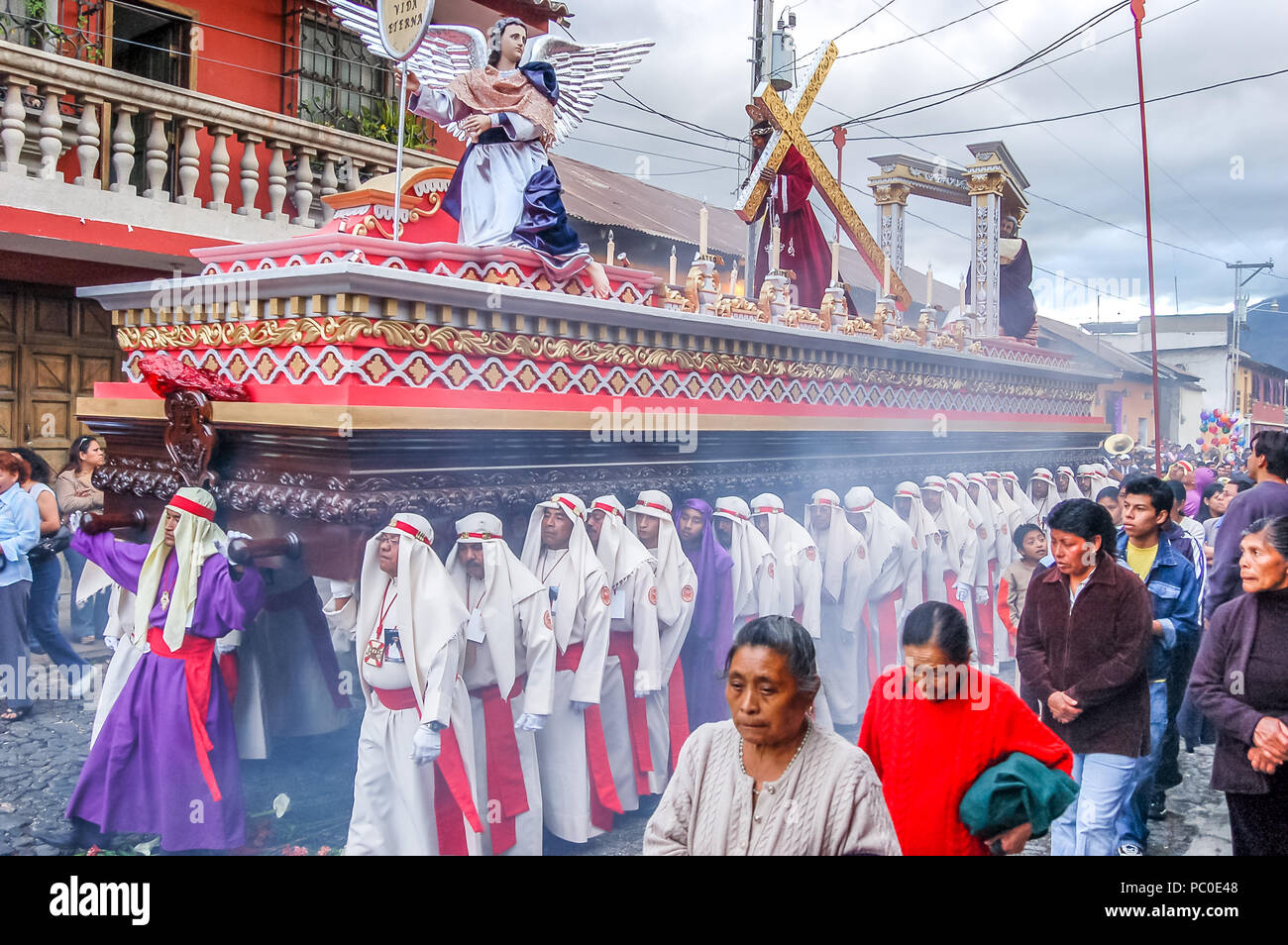 Antigua, Guatemala - March 4, 2007: Holy Week catholic procession in ...