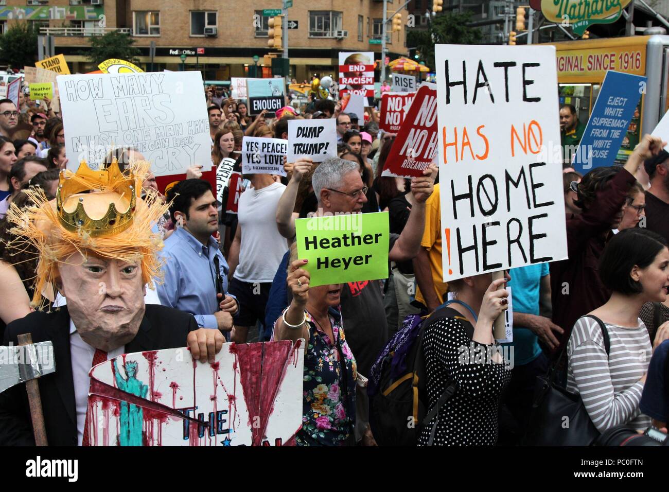 New York, NY USA. 30th. Jul, 2018. Known as the Trump Puppet performer ...