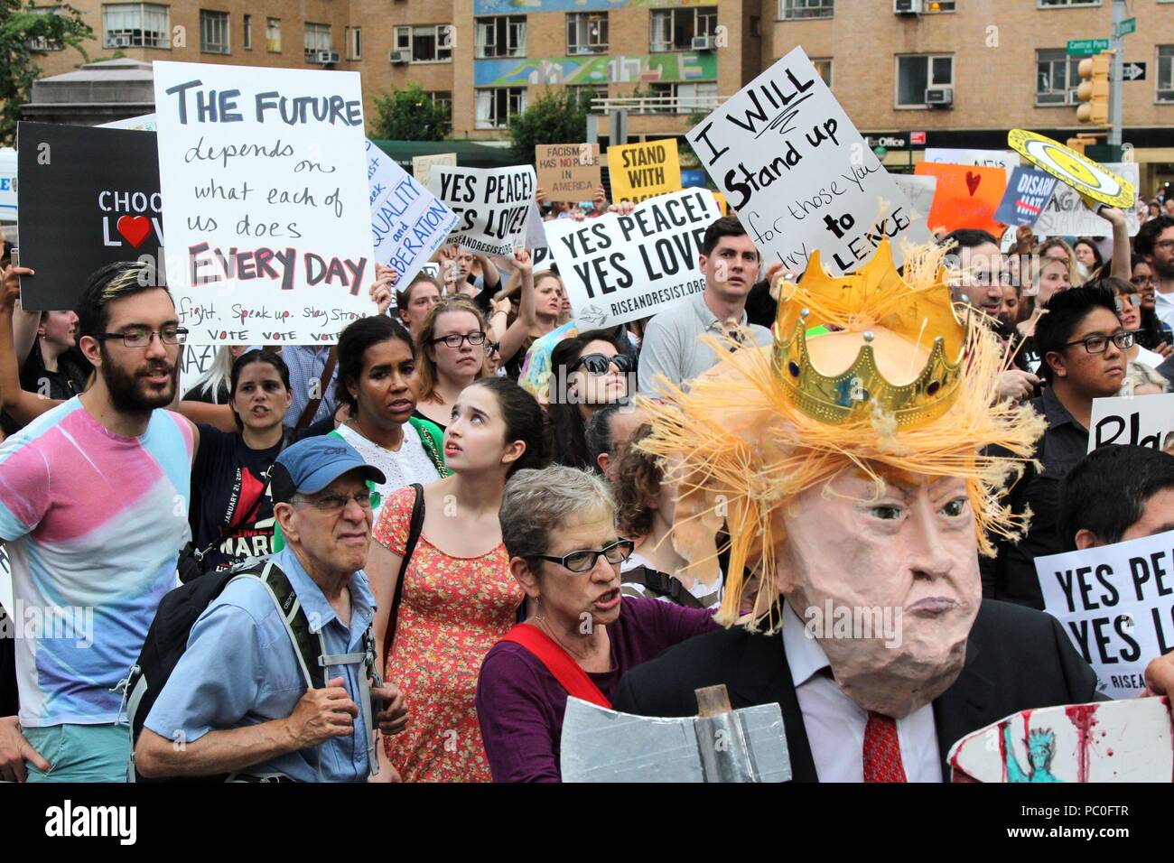 New York, NY USA. 30th. Jul, 2018. Known as the Trump Puppet performer ...